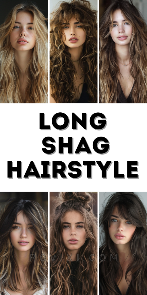 Long Shag Hairstyle 2024 for Women: 32 Stunning Ideas for Every Hair ...