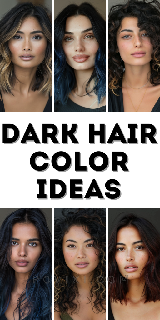37 Dark Hair Color Ideas to Transform Your Look with Unique Highlights ...