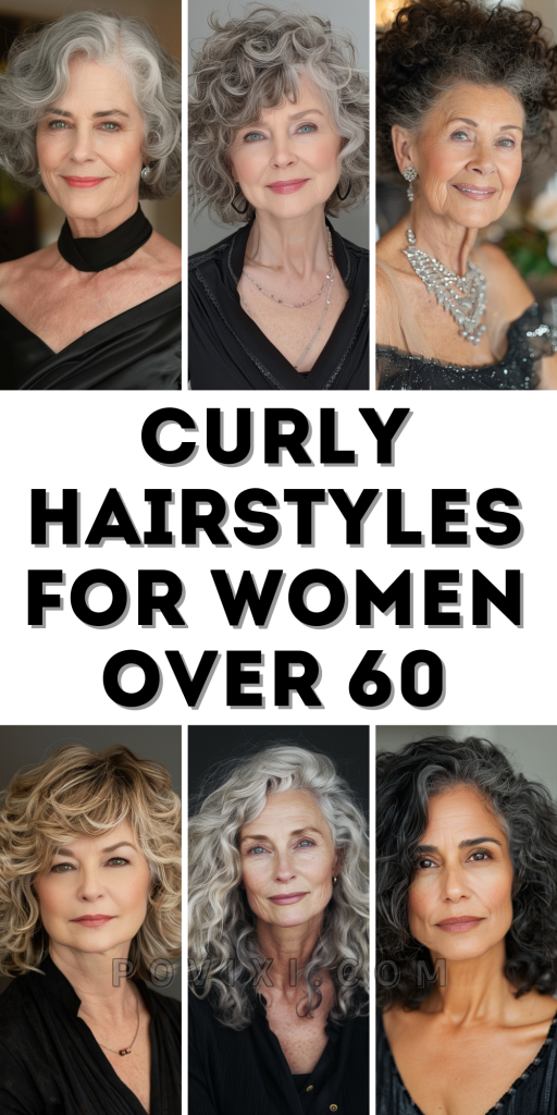Discover 34 Curly Hairstyles for Women Over 60 Featuring Short Natural and Long Grey Hair Trends