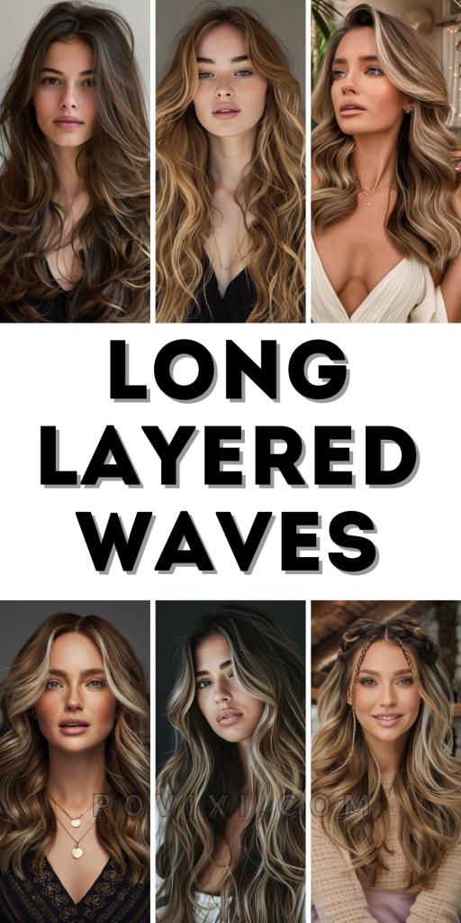 Long Layered Waves 2024: 35 Stunning Hairstyles with Curls, Rich ...