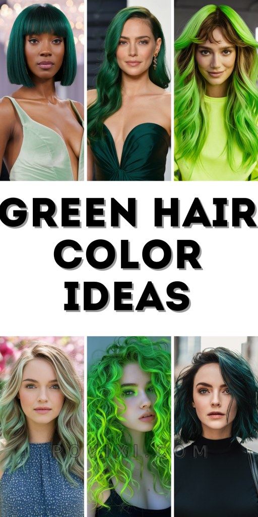 36 Green Hair Color Ideas: From Mint Neon Tones for Brunettes to ...