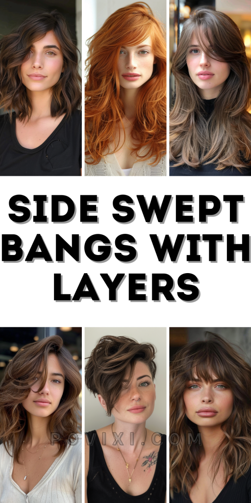 Side Swept Bangs with Layers: 32 Stylish Ideas for Long, Medium, Short ...