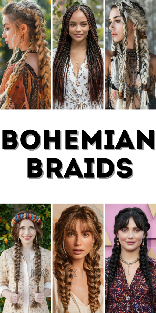 35 Bohemian Braids Hairstyles for 2024: From Bob, Fulani to Medium Knotless Ponytail and Short Style