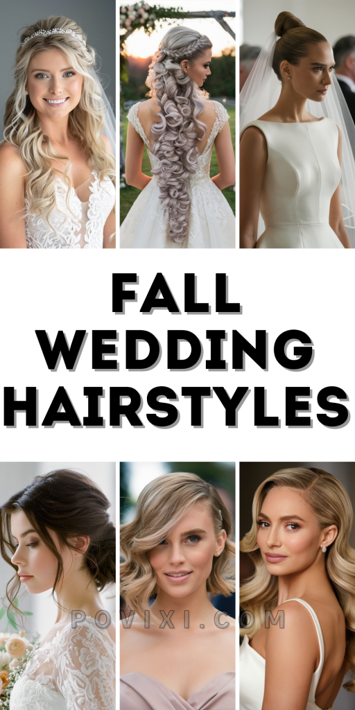 40 Trendy Fall Wedding Hairstyles 2024 for Bride, her Bridesmaid and Guests