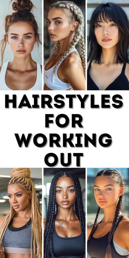 33 Hairstyles for Working Out 2024 with Bangs, Ponytail, Braids, Low ...