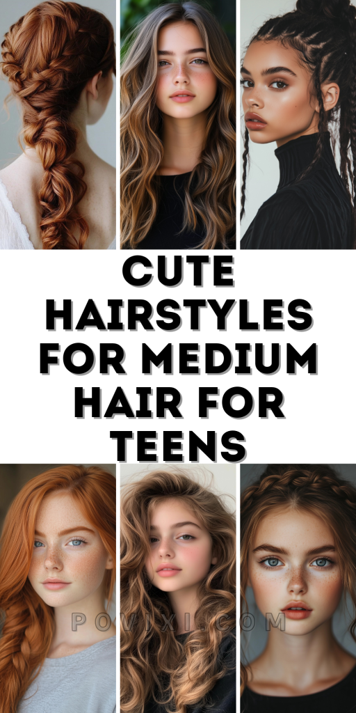 33 Cute Hairstyles for Medium Hair for Teens 2024: from School to ...