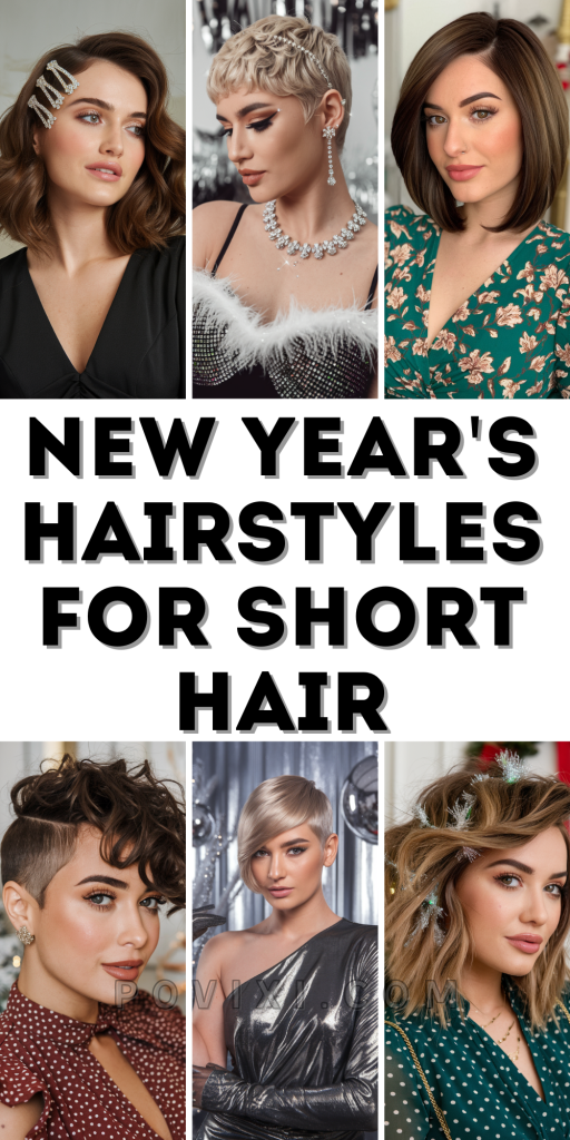 32 New Year's Hairstyles for Short Hair 2025 for Women: Trendy Looks ...
