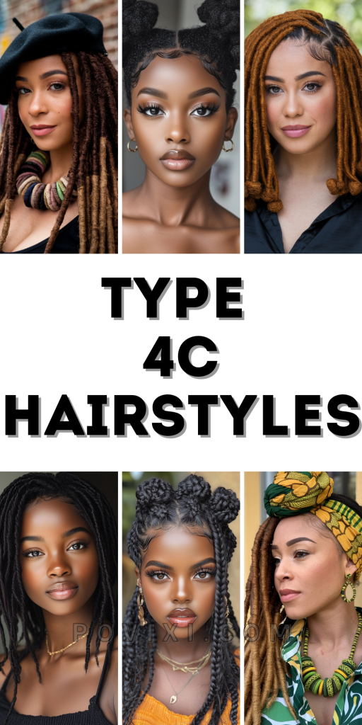 37 Type 4C Hairstyles 2024: Curls, Braids, Cornrows, Locs, Simple Updos ...