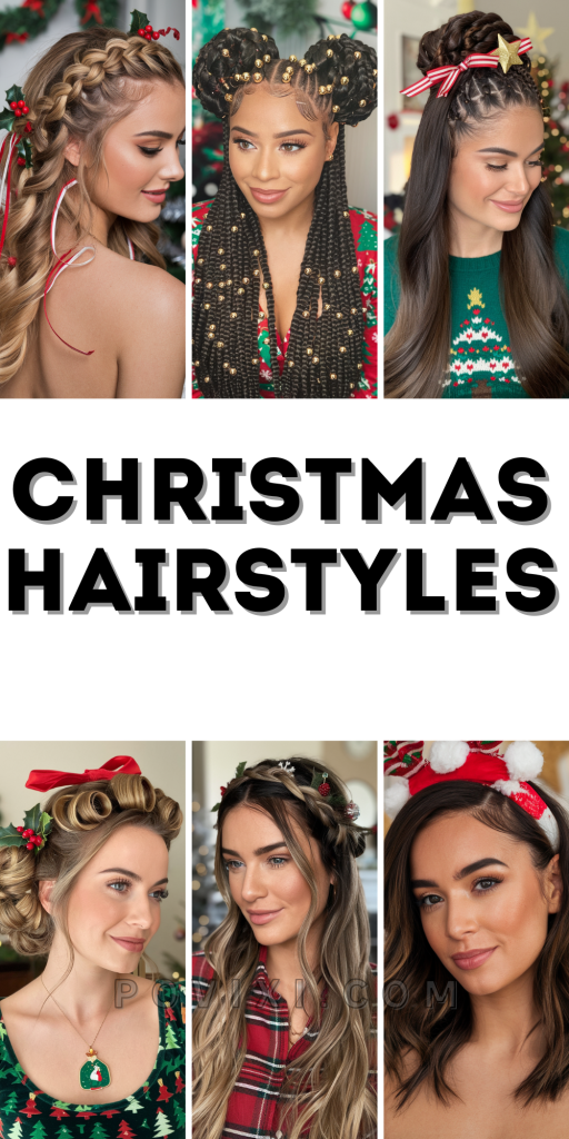 35 Christmas Hairstyles 2024-2025 for Short, Long, Curly Hair with ...