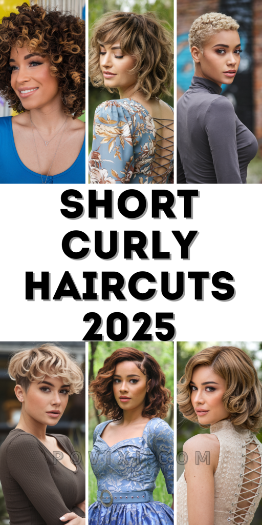 32 Short Curly Haircuts 2025 For Women With Round Faces, Bangs ...