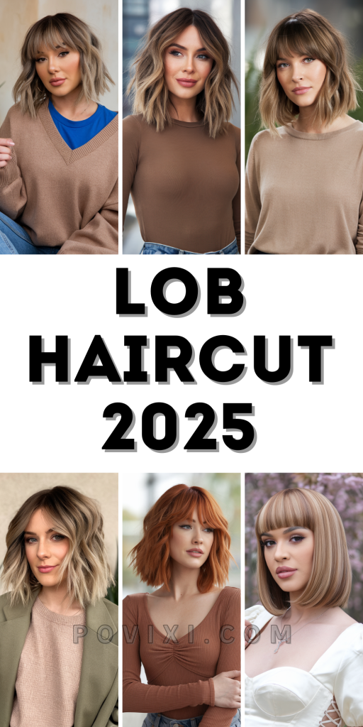 Lob Haircut 2025: 31 Ideas With Bangs, Layered, Textured Waves and More ...