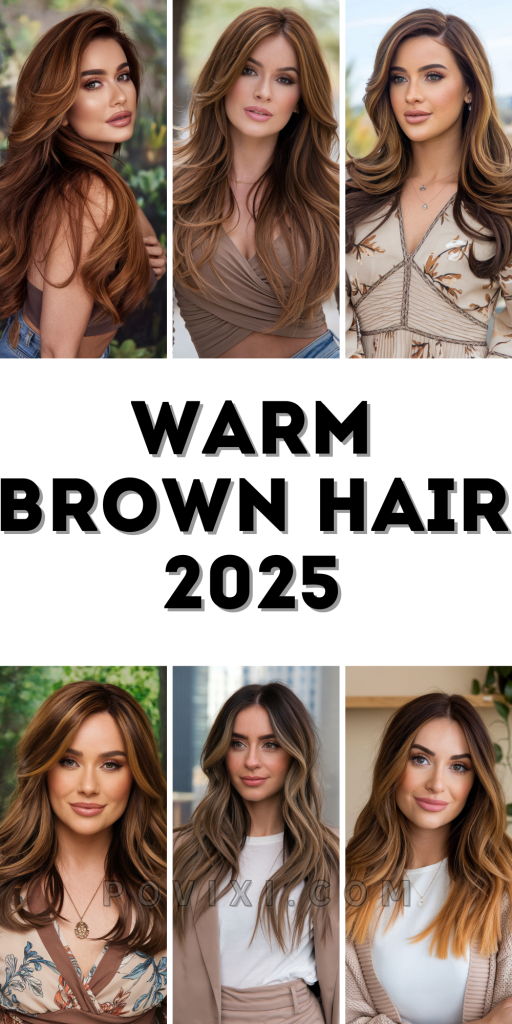 33 Warm Brown Hair Ideas 2025 With Highlights, Balayage and Color for ...