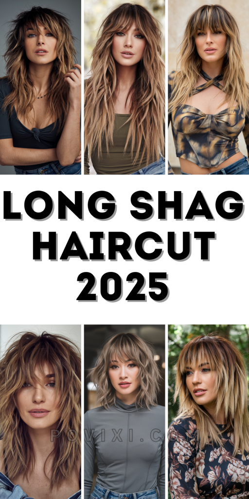 Long Shag Haircut 2025: 32 Modern Styles for Women with Straight, Wavy ...