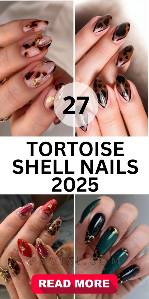 Discover Stunning 27 Tortoise Shell Nails 2025 – Trendy Almond, Square ...